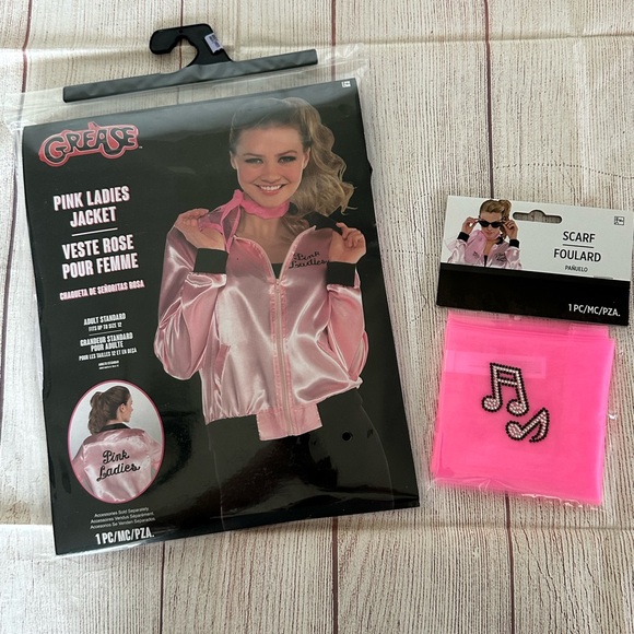Grease | Jackets & Coats | Grease Pink Ladies Jacket And Scarf Set ...
